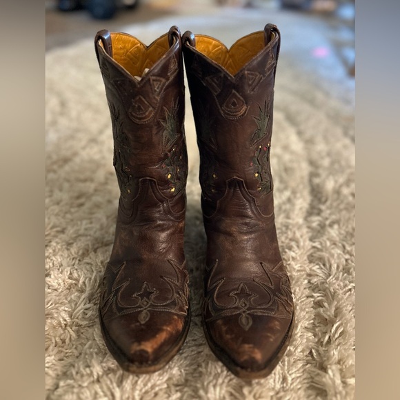 Old Gringo | Shoes | Old Gringo Vintage Floral Cactus Brown Cowgirl ...